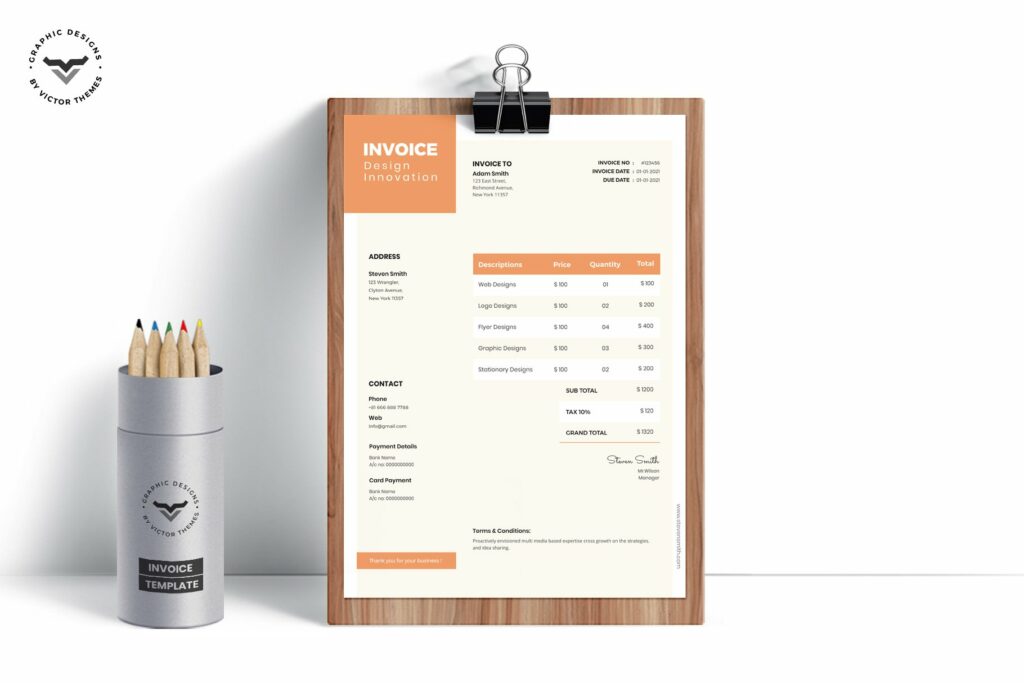 Professional Invoice Template – MasterBundles