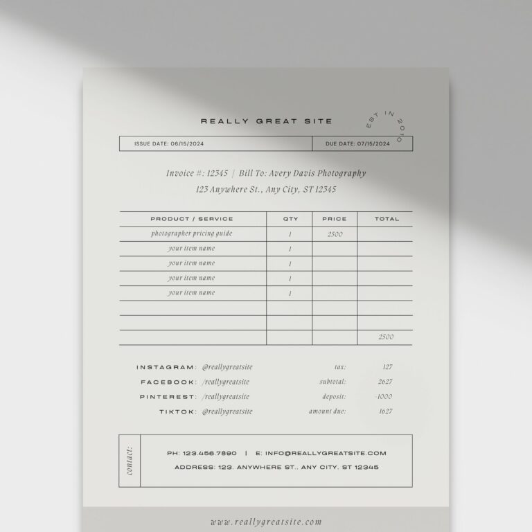 Canva Invoice Template – MasterBundles