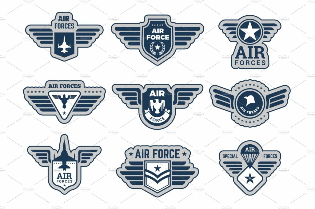 Air force labels. Vintage army – MasterBundles