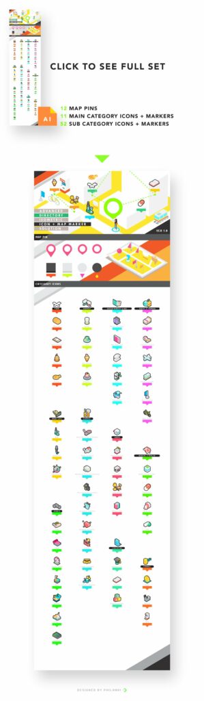 Isometric Map Icon Solution – MasterBundles