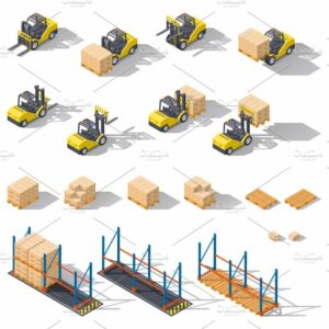 Warehouse equipment icon set – MasterBundles
