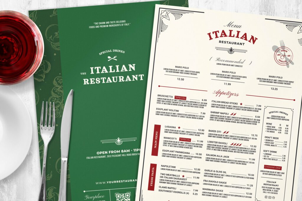Ornate Restaurant Menu Templates – MasterBundles
