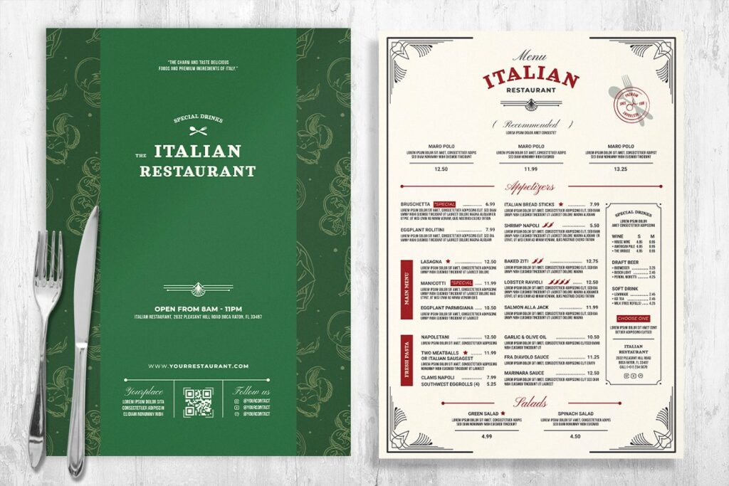 Ornate Restaurant Menu Templates – MasterBundles