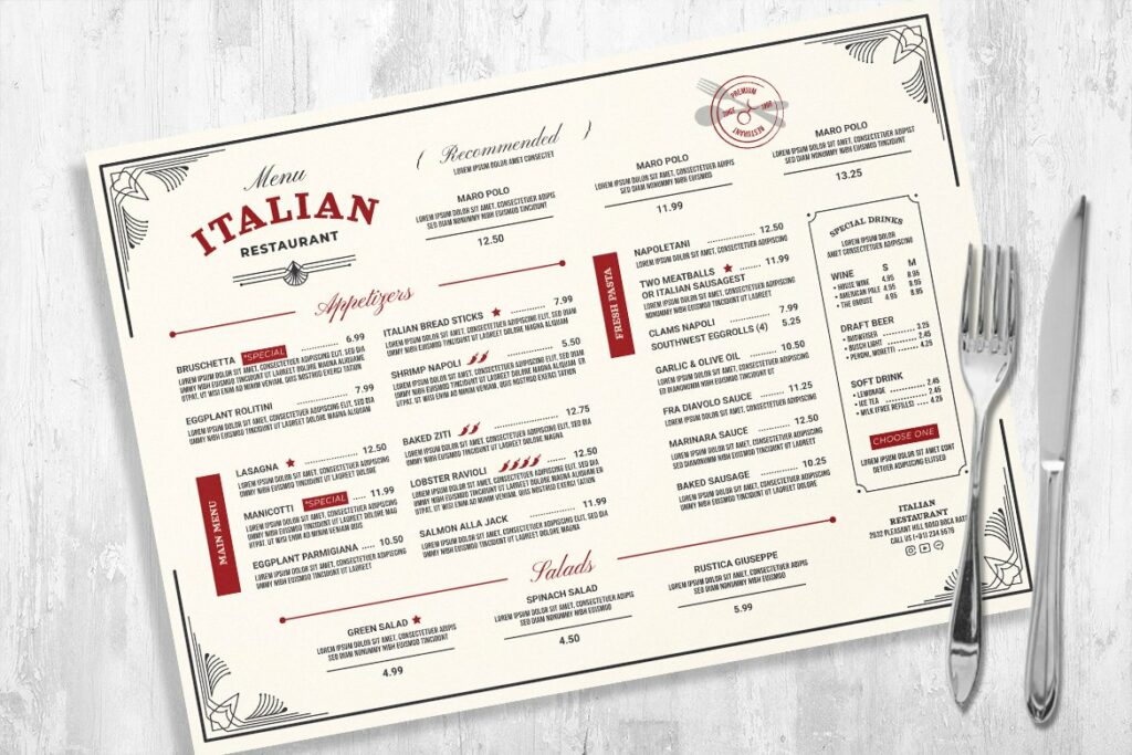 Ornate Restaurant Menu Templates – MasterBundles