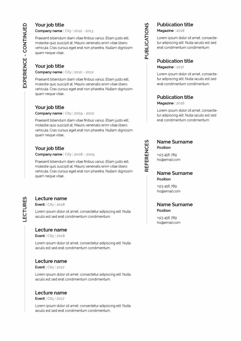 James | CV / resume template – MasterBundles