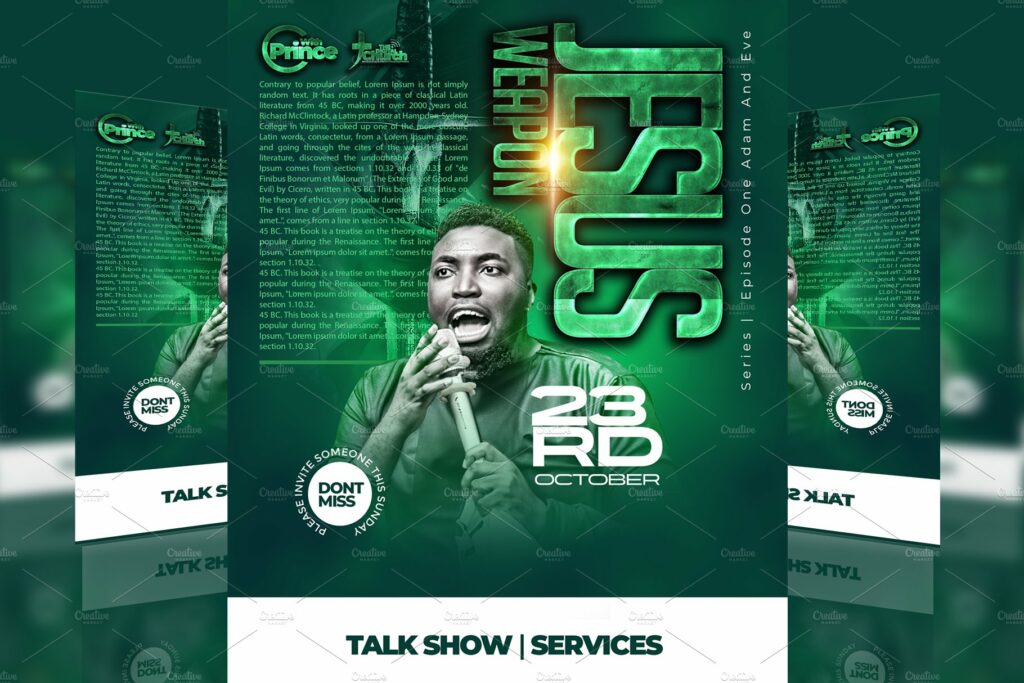 Church Flyer Bundle templates – MasterBundles