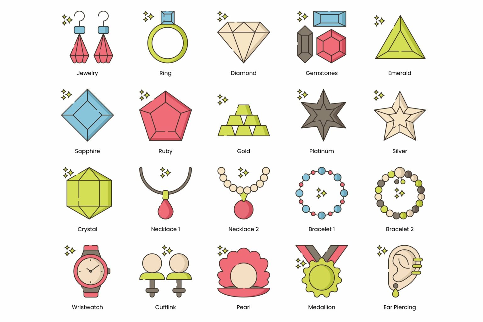 70 Jewelry Icons | Hazel – MasterBundles