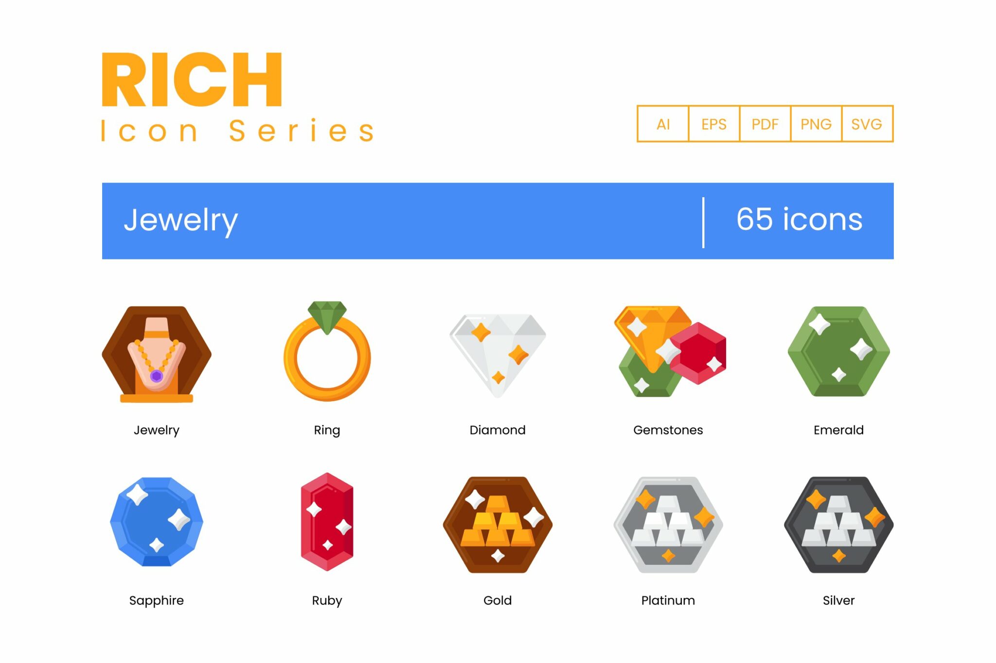 65 Jewelry Icons | Rich – MasterBundles