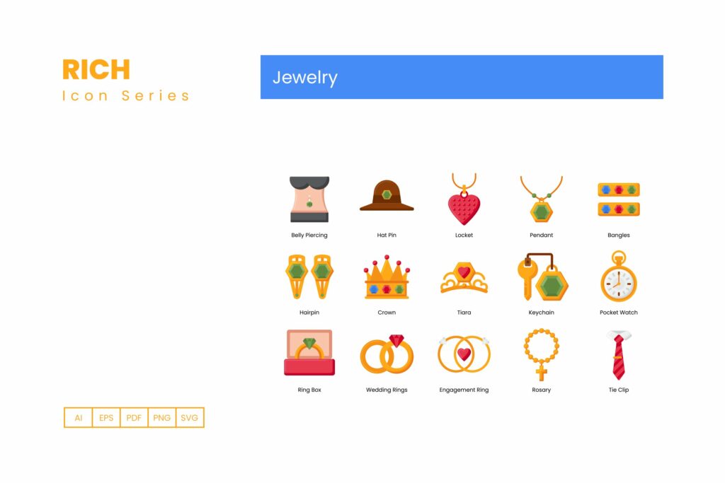 65 Jewelry Icons | Rich – MasterBundles