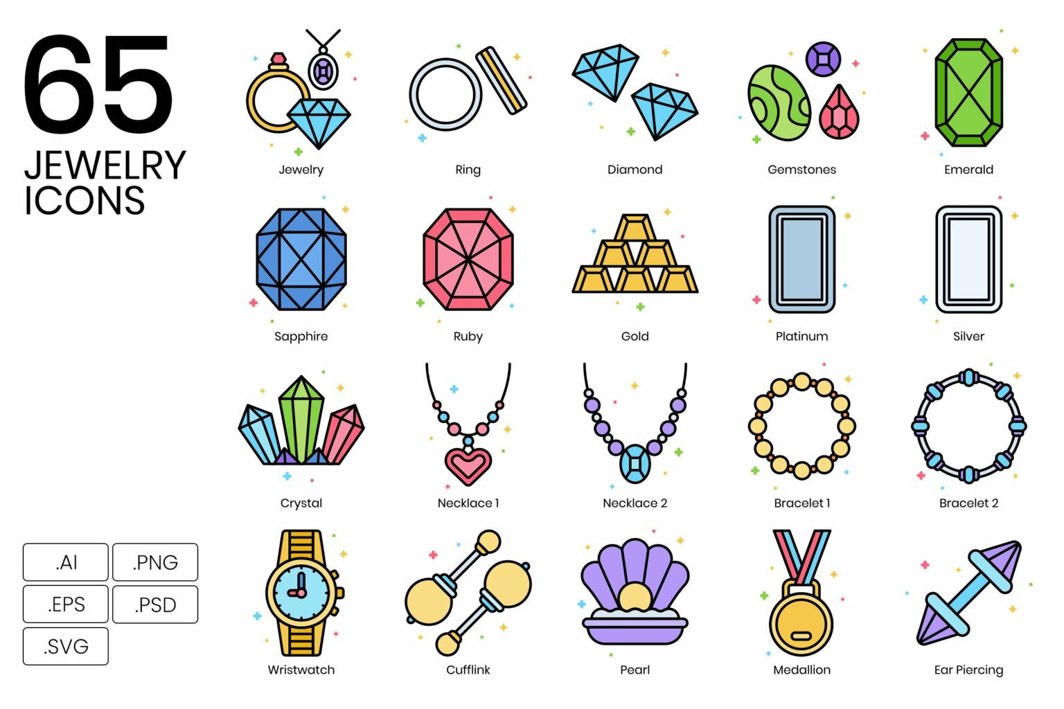 65 Jewelry Icons | Vivid – MasterBundles