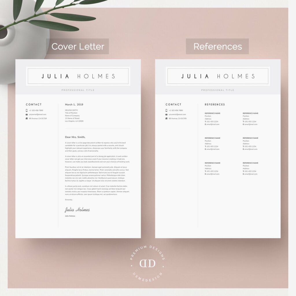 Resume Template & Cover Letter – MasterBundles