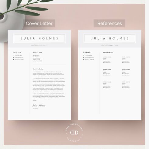 Resume Template & Cover Letter – MasterBundles