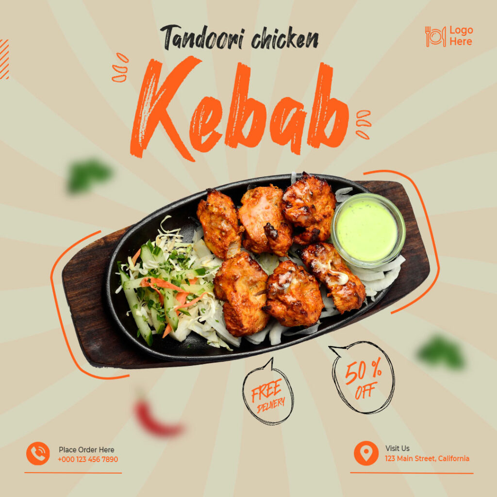 Two Minimal Food Menu Social Media Posts And Instagram Banner Templates ...