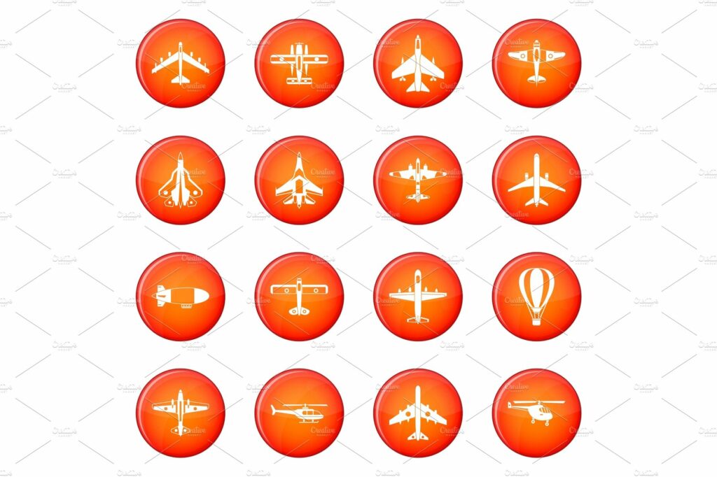 Aviation icons vector set – MasterBundles