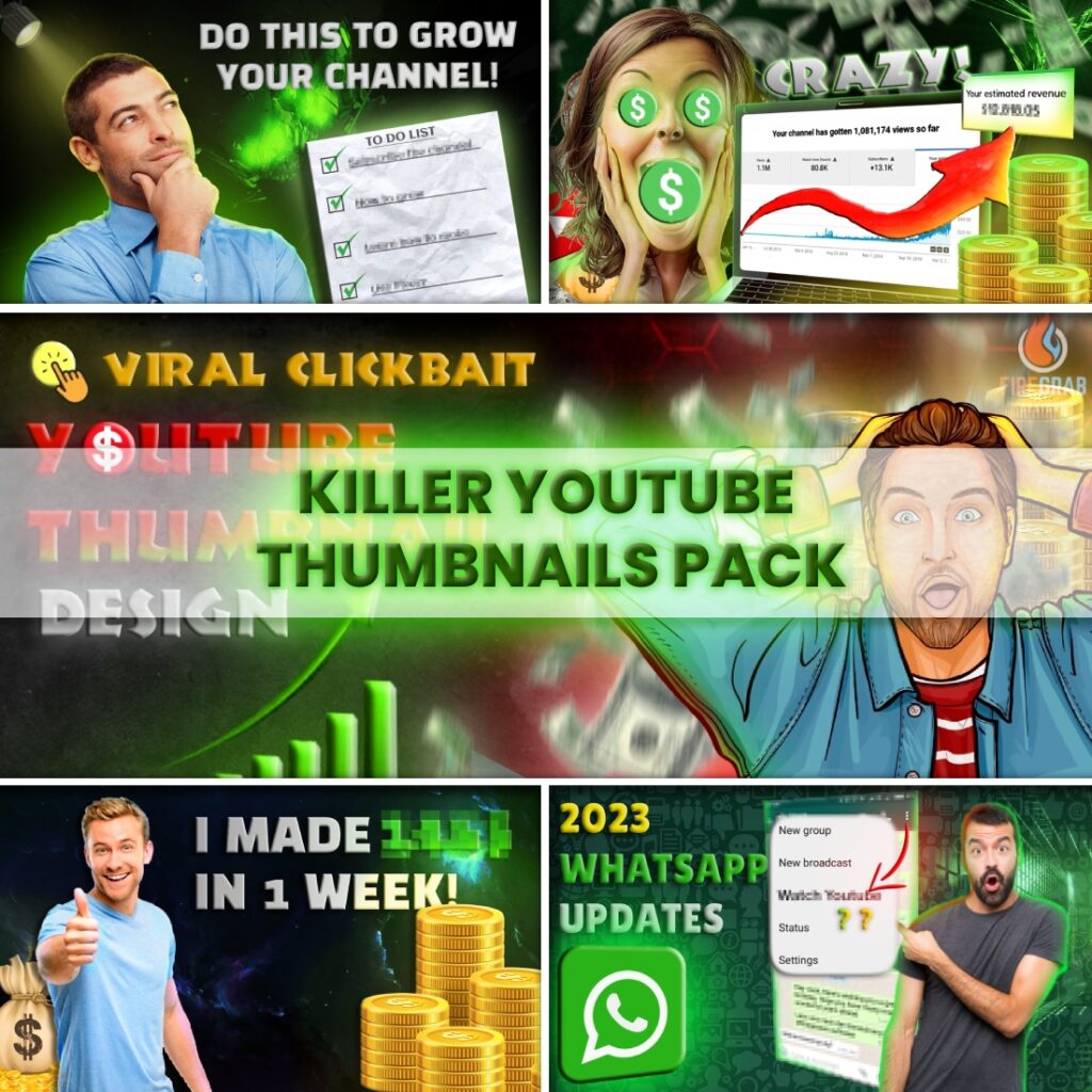 KILLER CLICKBAIT YOUTUBE THUMBNAIL DESIGN'S (PSD & JPG) - MasterBundles