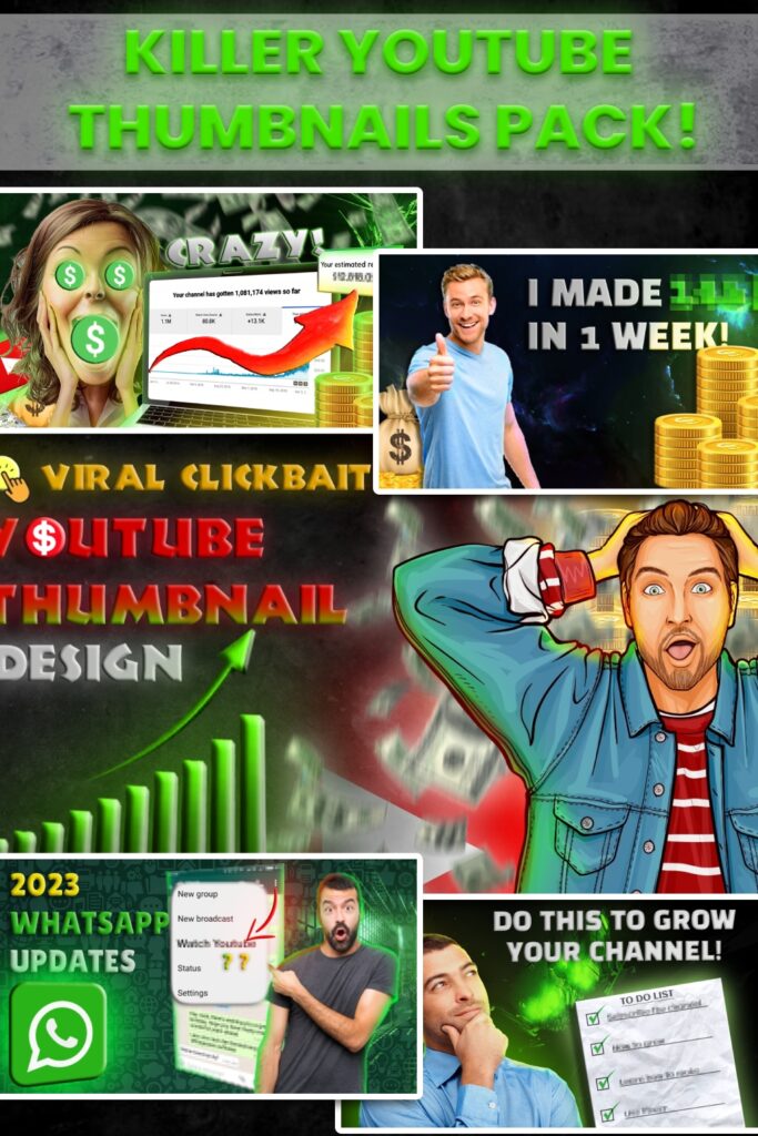 KILLER CLICKBAIT YOUTUBE THUMBNAIL DESIGN'S (PSD & JPG) - MasterBundles