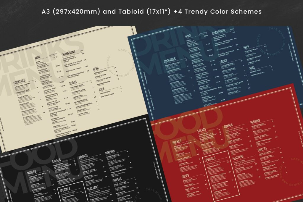 Landscape Restaurant Menu Template – MasterBundles