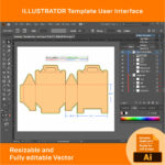 Large Cable Box, Gift Box, Storage Box, Dieline Template SVG, Ai, EPS ...