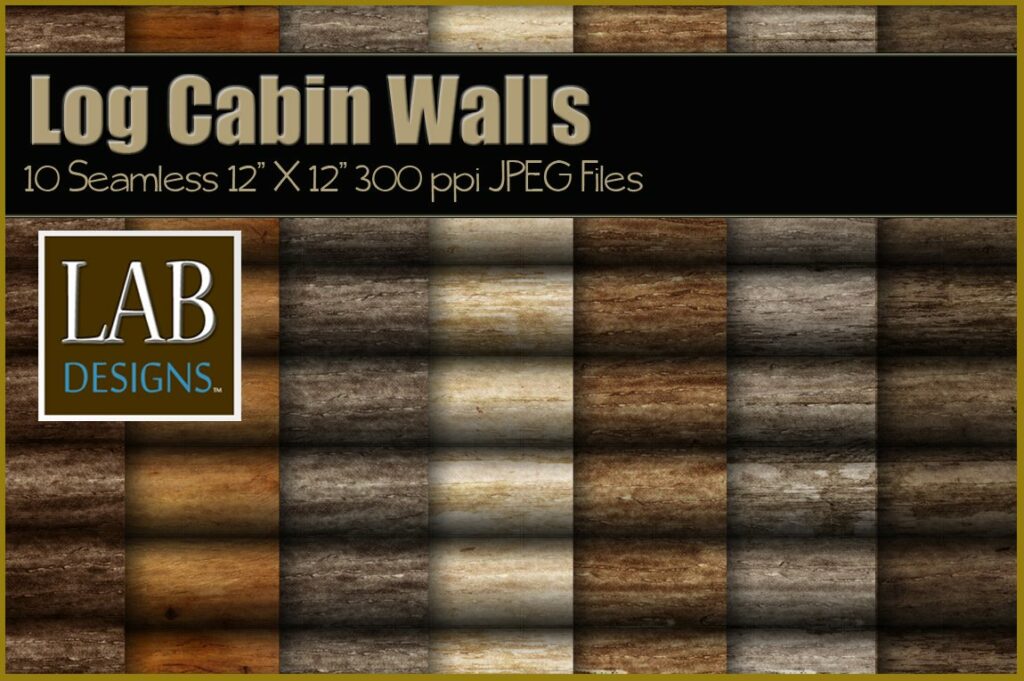 10 Wood Log Cabin Wall Textures – MasterBundles