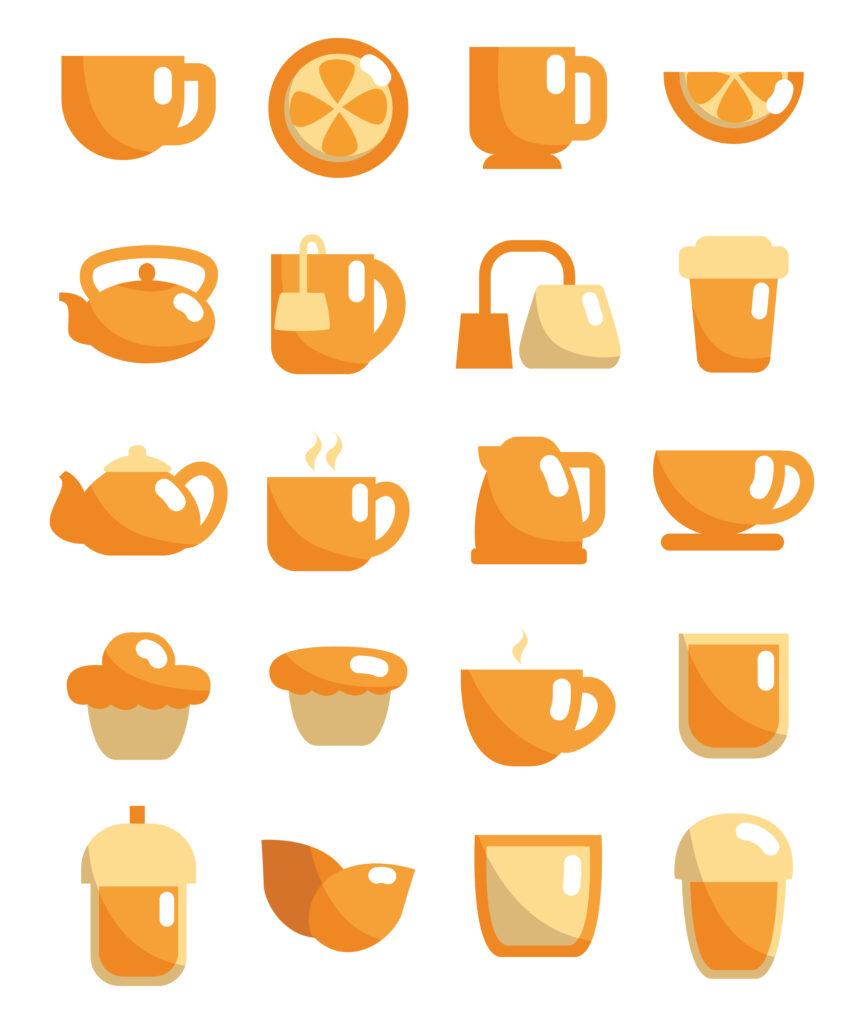 Tea Cartoon Vector Objects Set – MasterBundles