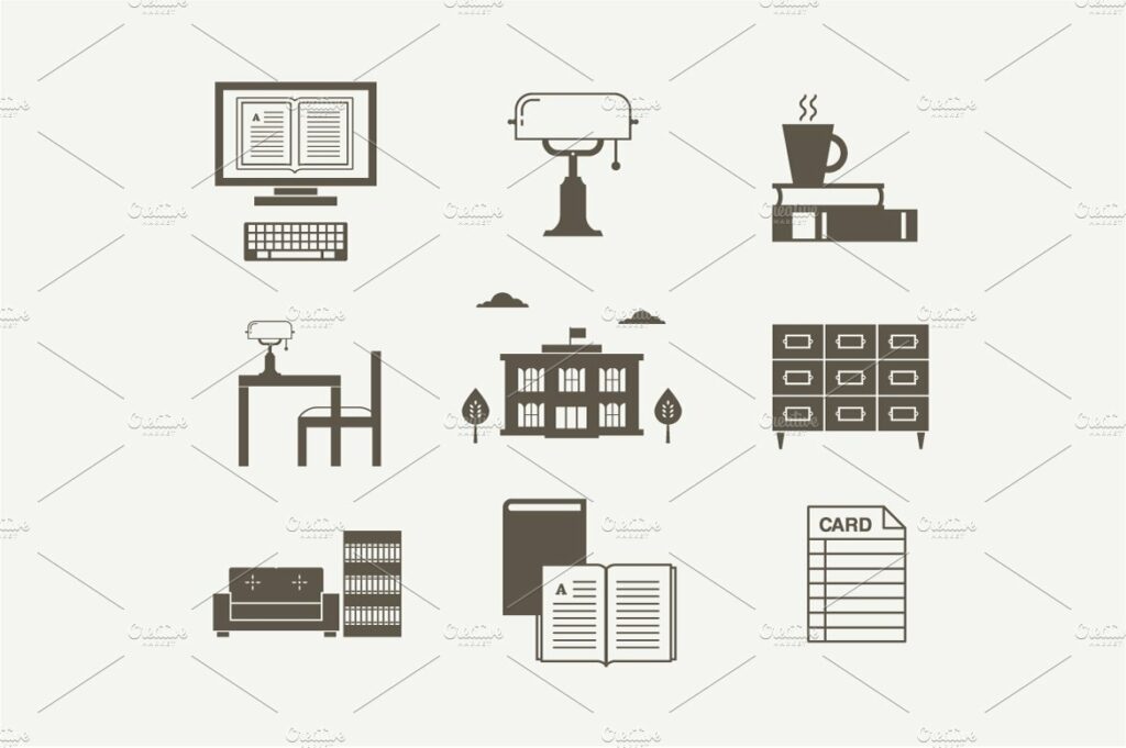 Vector library icons – MasterBundles