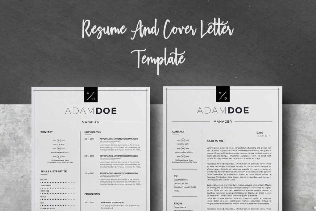 Resume Template & Business Card – MasterBundles