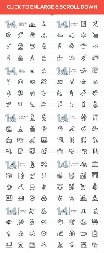 Line Design Icons Bundle – MasterBundles