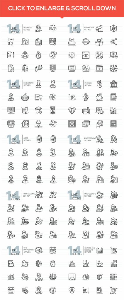 Line Design Icons Bundle – MasterBundles