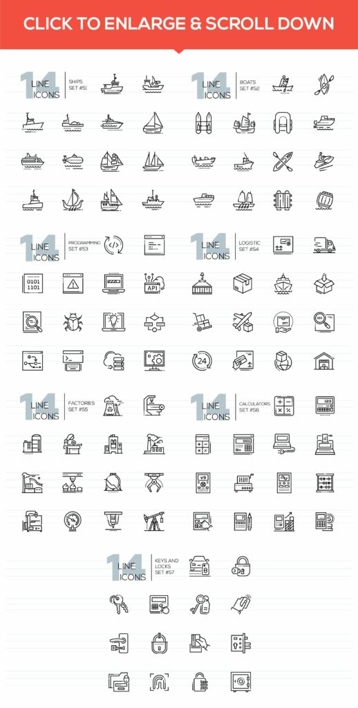 Line Design Icons Bundle – MasterBundles
