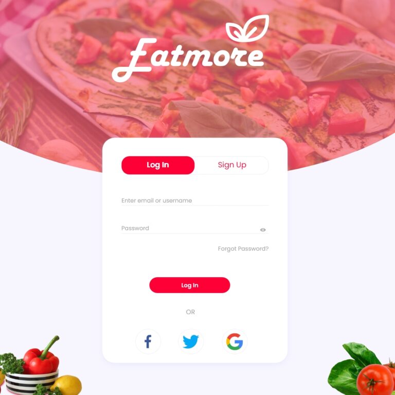 Eat more app-Design $15 - MasterBundles