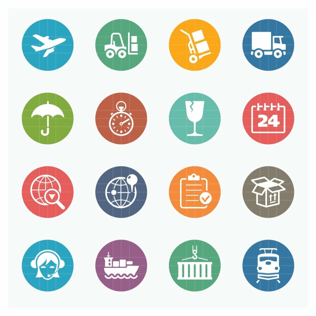 Logistics Icons - Colored Series – MasterBundles