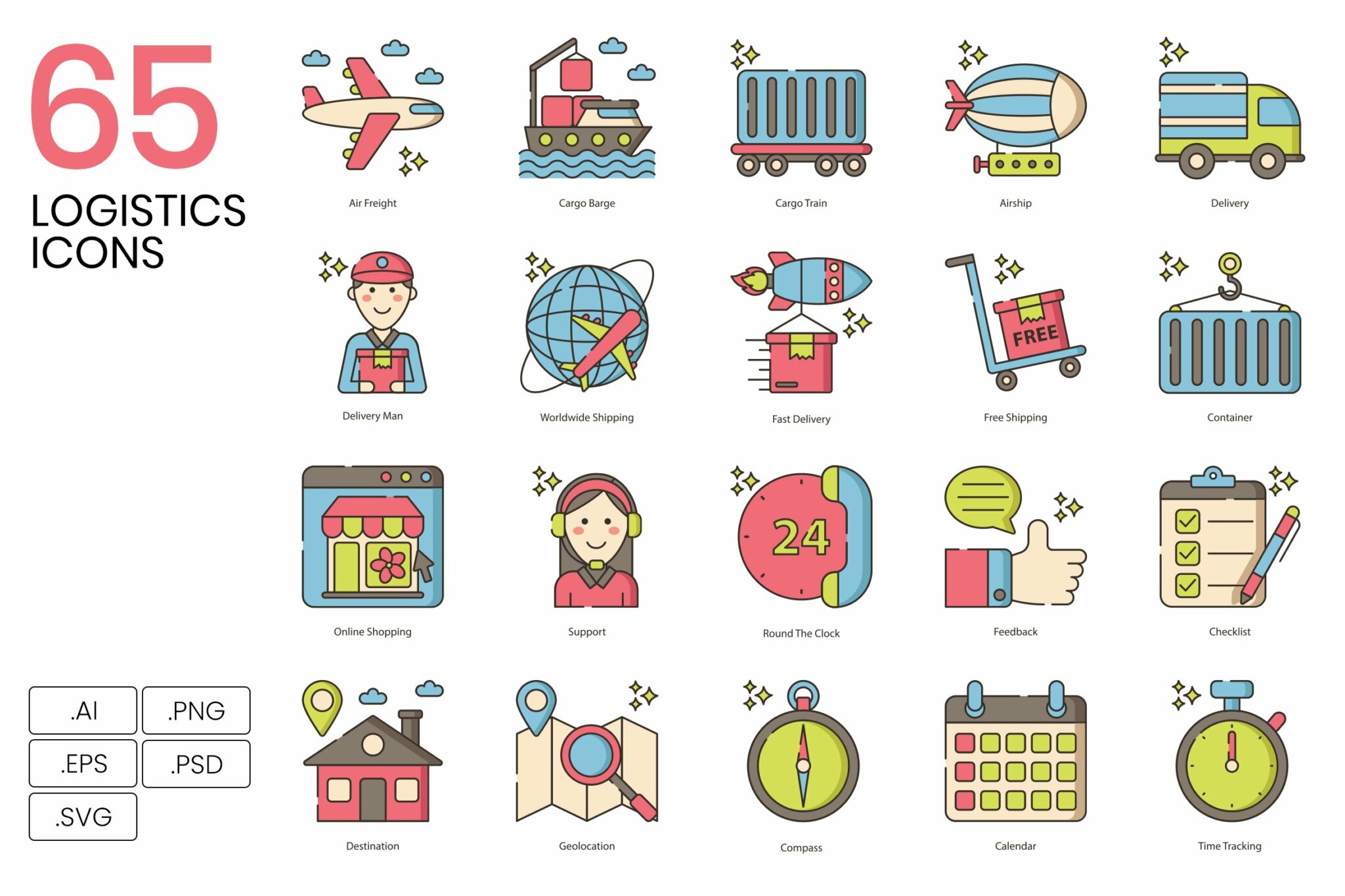 65 Logistics Icons - Hazel Series – MasterBundles