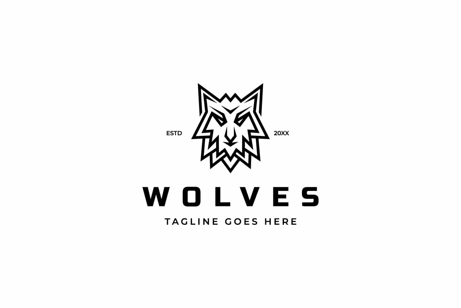 wolf icon logo – MasterBundles