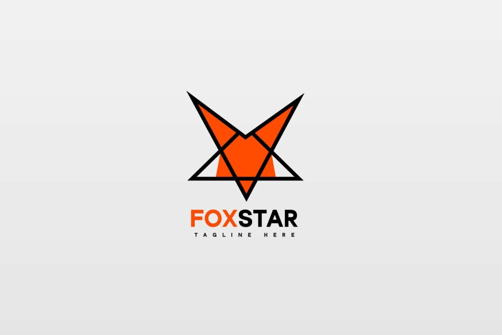 Fox icon with Star modern Logo – MasterBundles
