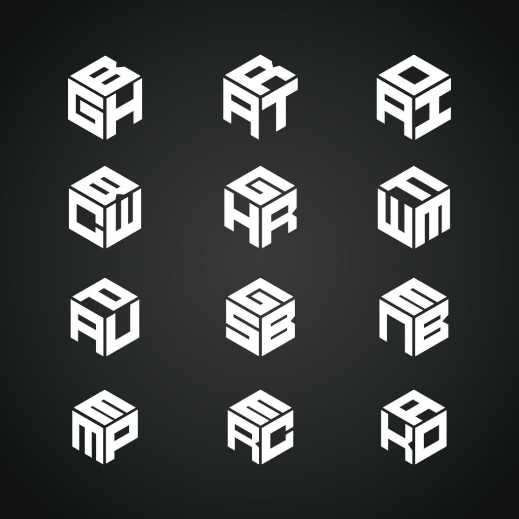 Polygon Logo vector modern classic business logo set - MasterBundles