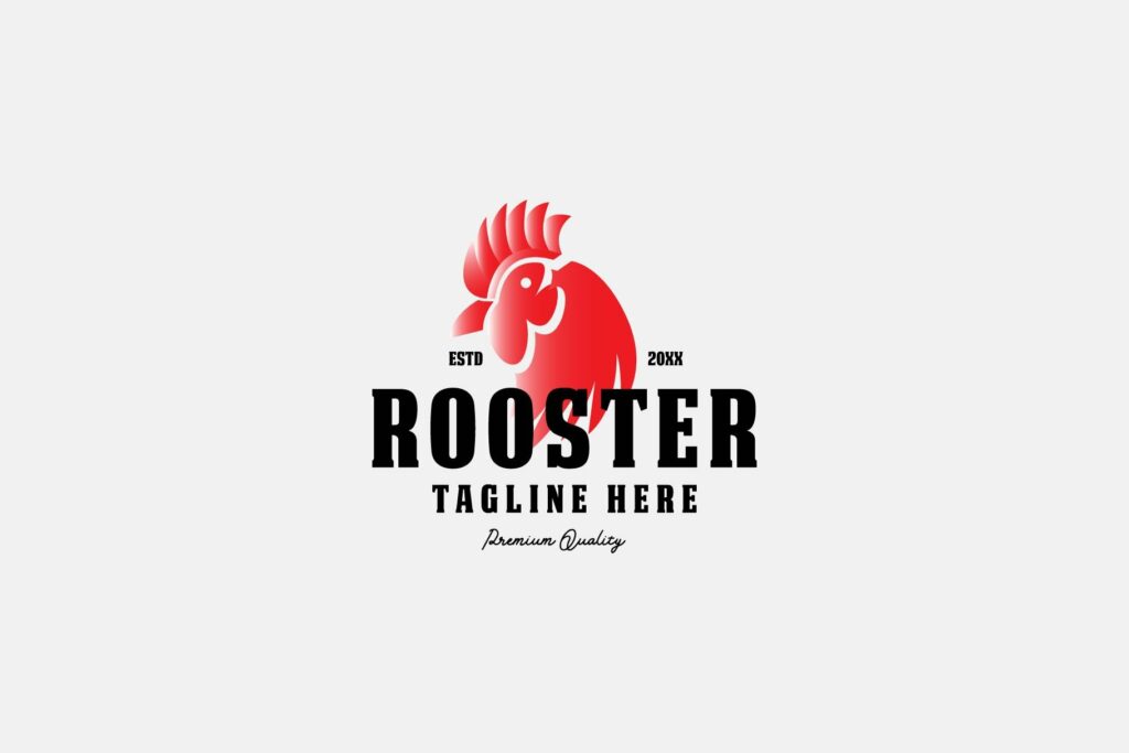 red rooster logo – MasterBundles