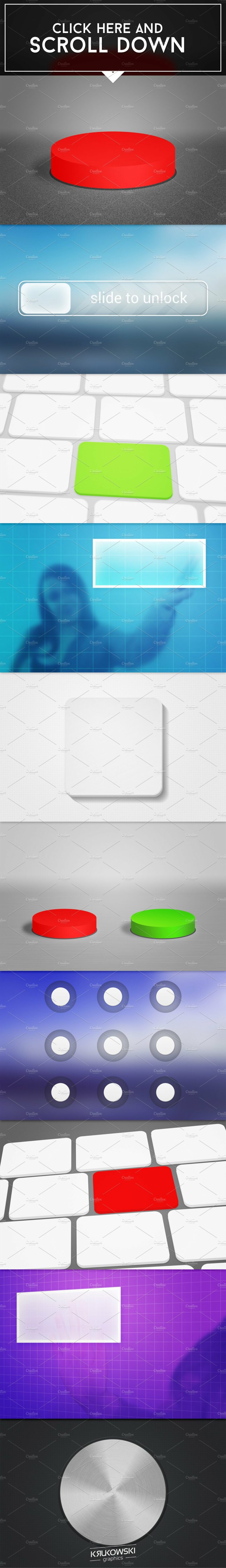 Buttons PSD Backdrop – MasterBundles