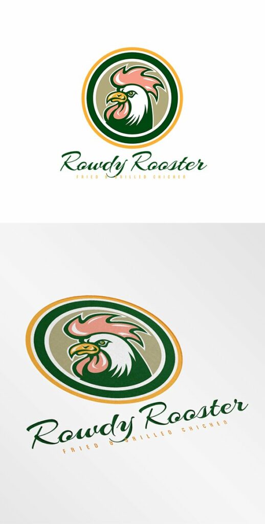 Rowdy Rooster Fried Chicken Logo – MasterBundles