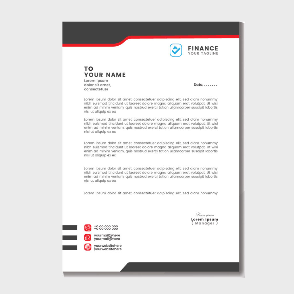 03 Modern letterhead template | Letterhead template design for your ...