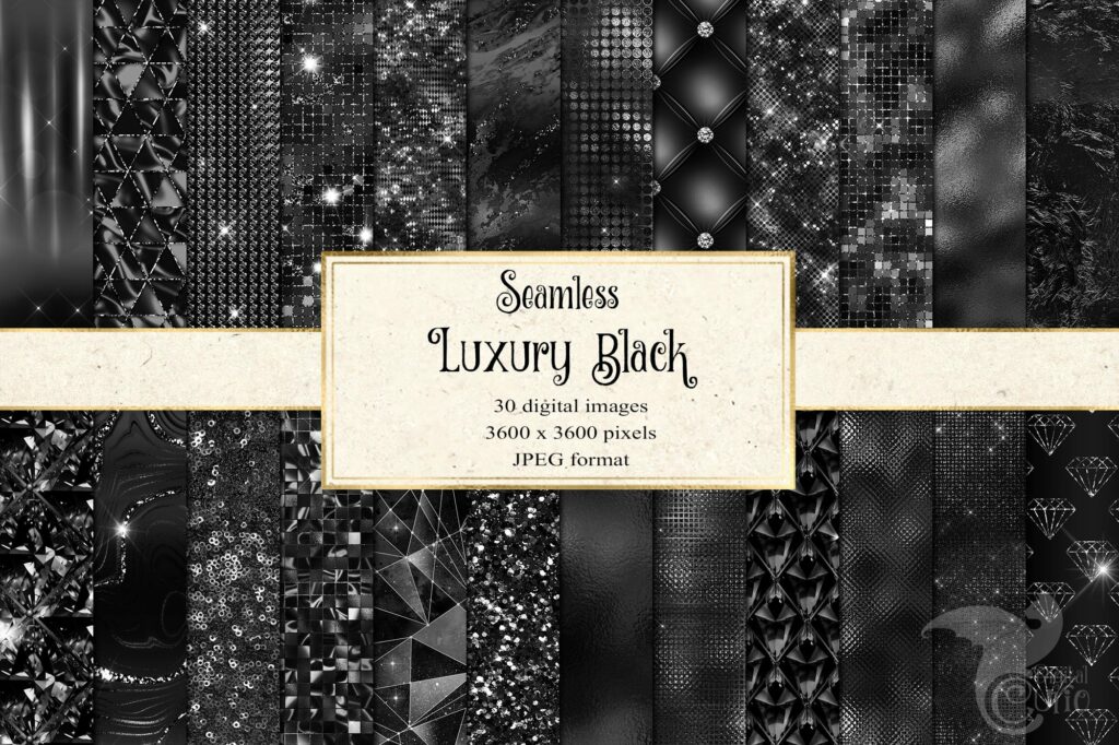 Luxury Black Digital Paper – MasterBundles