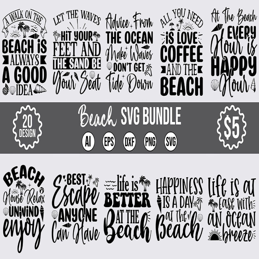 Beach Svg Bundle,Beach Svg,Beach Bundle,Beach Posters Svg,Beach Sign ...