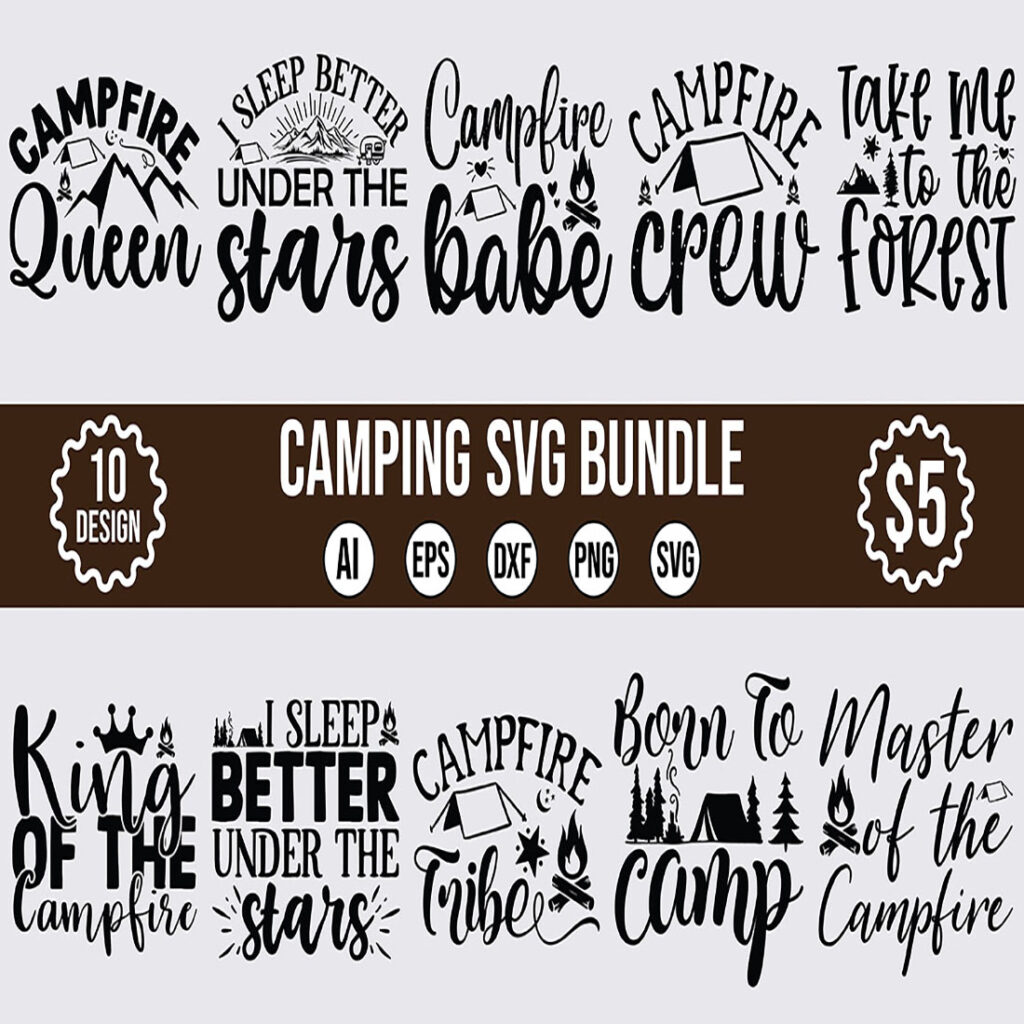 Camping Bundle Svg, Adventure Svg, Camper Life, Camping Png,Camping ...