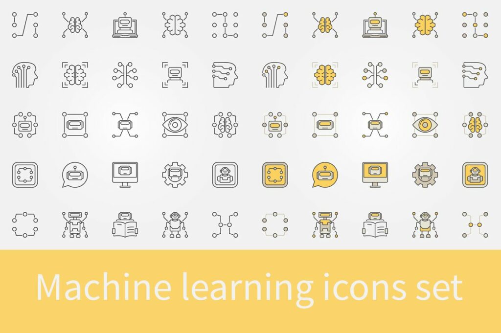 Machine learning icons set – MasterBundles