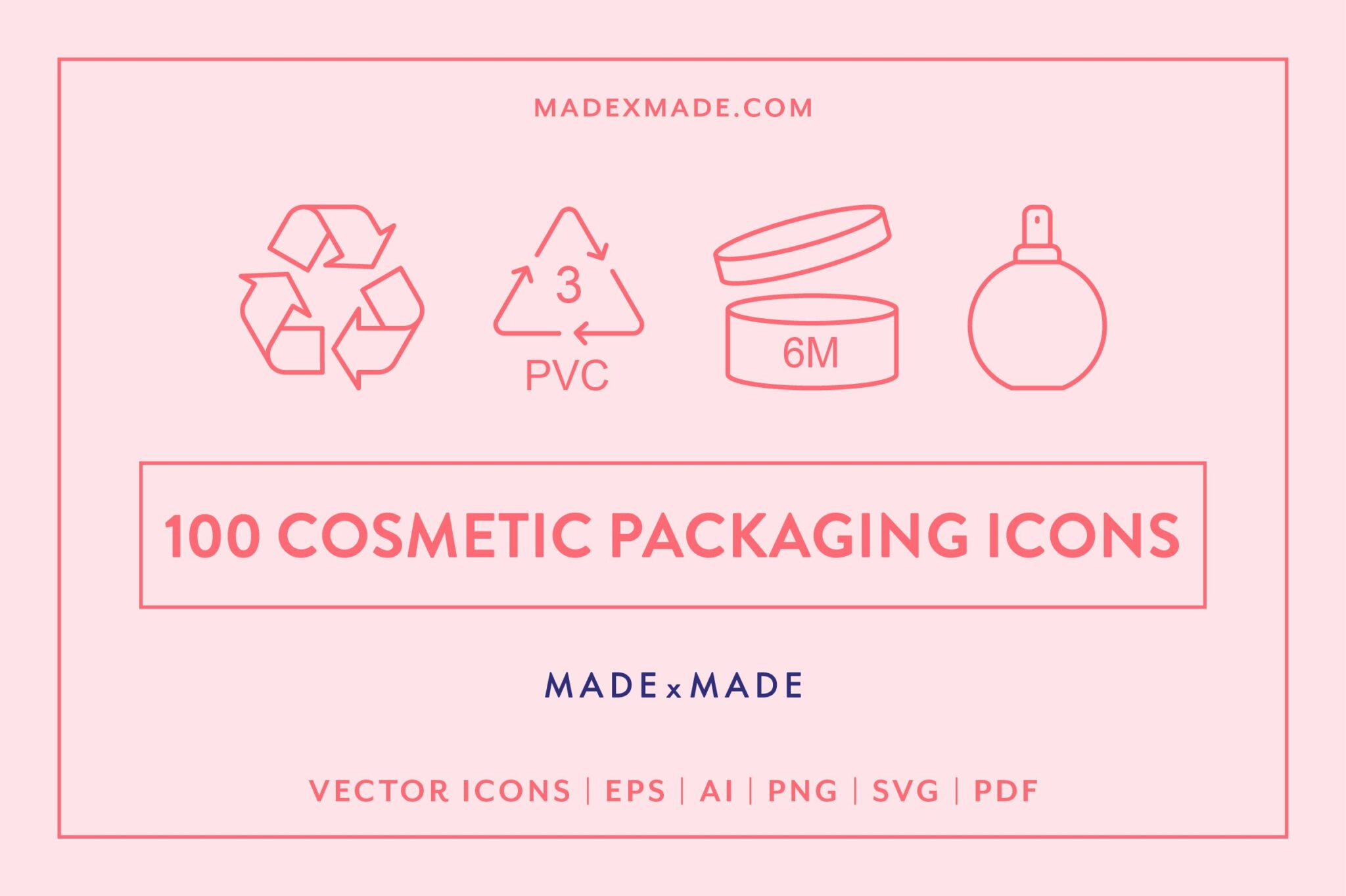 Cosmetic Packaging Line Icons – MasterBundles