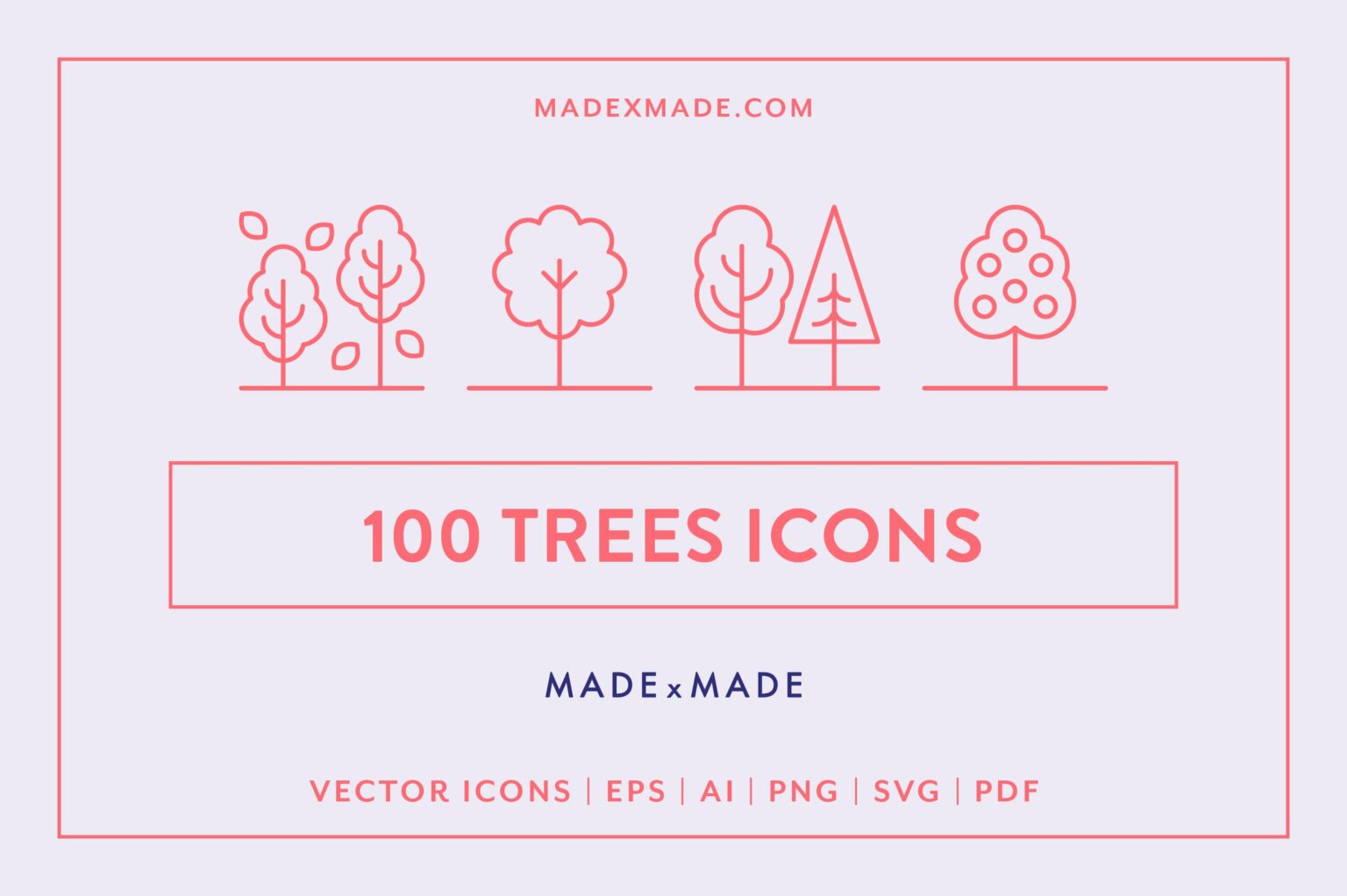 Trees Line Icons – MasterBundles