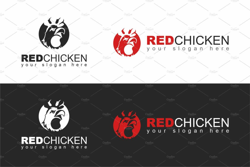 Red Chicken Logo Template – MasterBundles