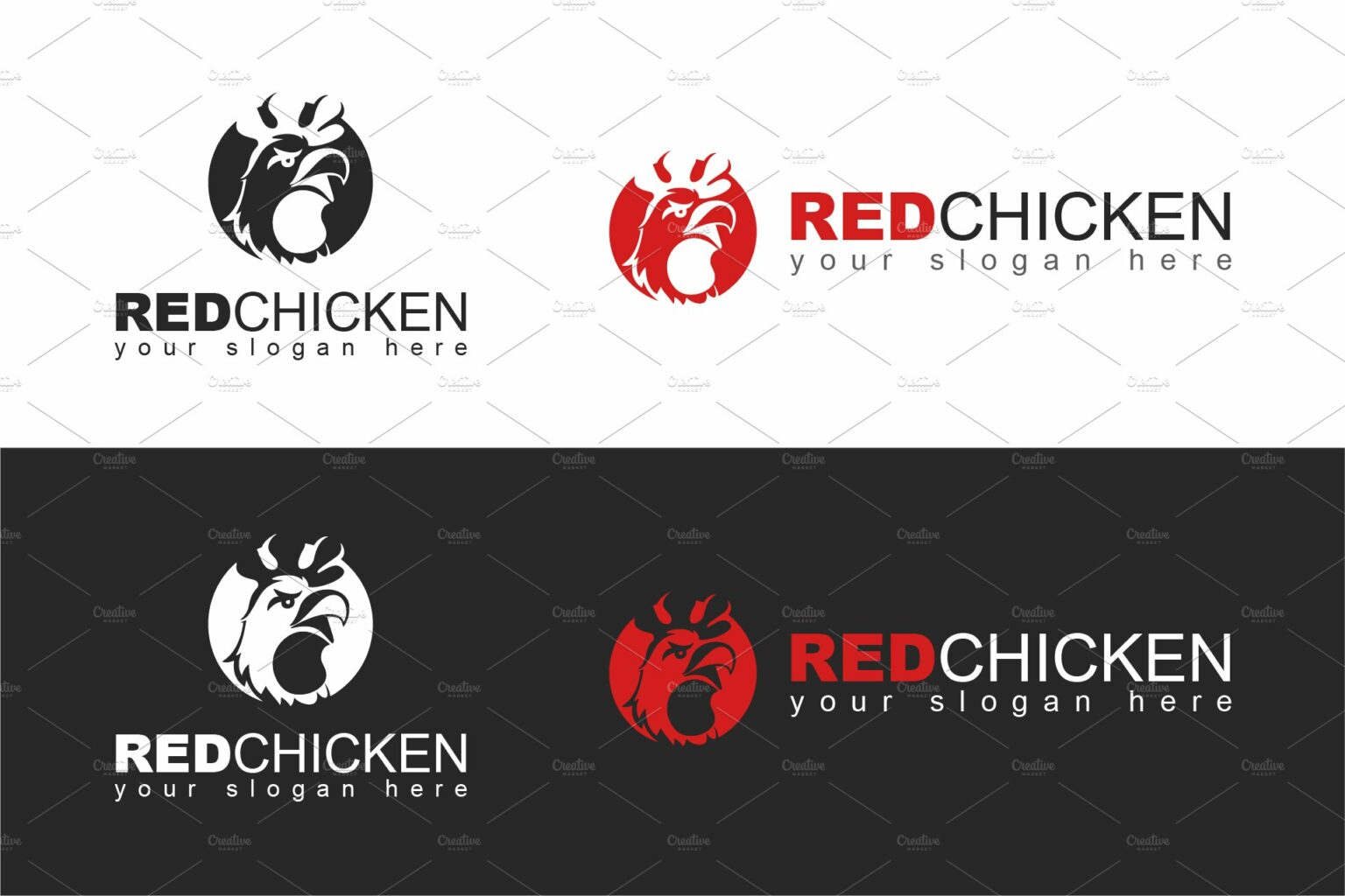 Red Chicken Logo Template – MasterBundles