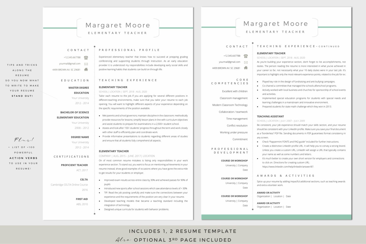 Teacher Assistant Resume Template / CV – MasterBundles