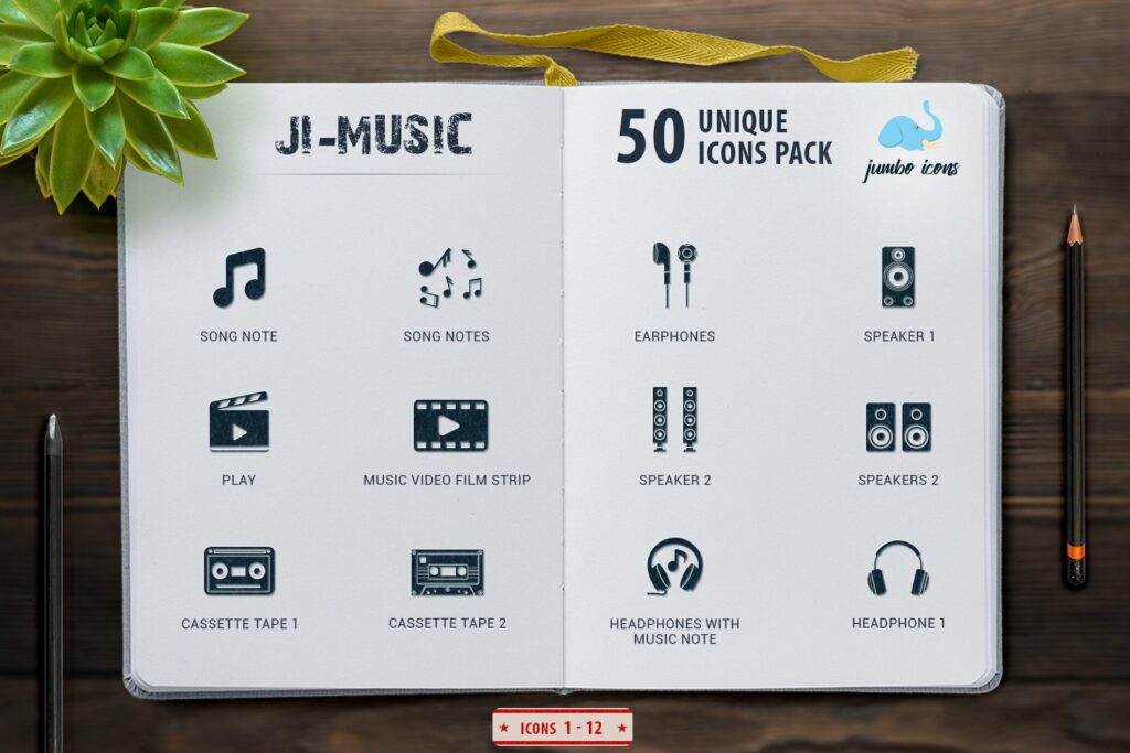 Glyph Icons Music Set – MasterBundles