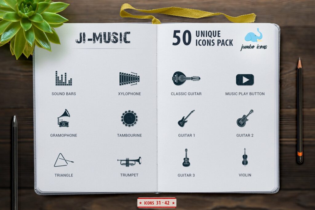 Glyph Icons Music Set – MasterBundles